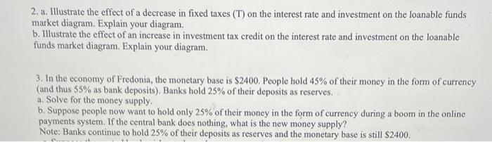 Solved 2. a. Illustrate the effect of a decrease in fixed | Chegg.com