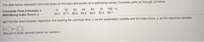 Solved The data below represent commute times in minutes) | Chegg.com