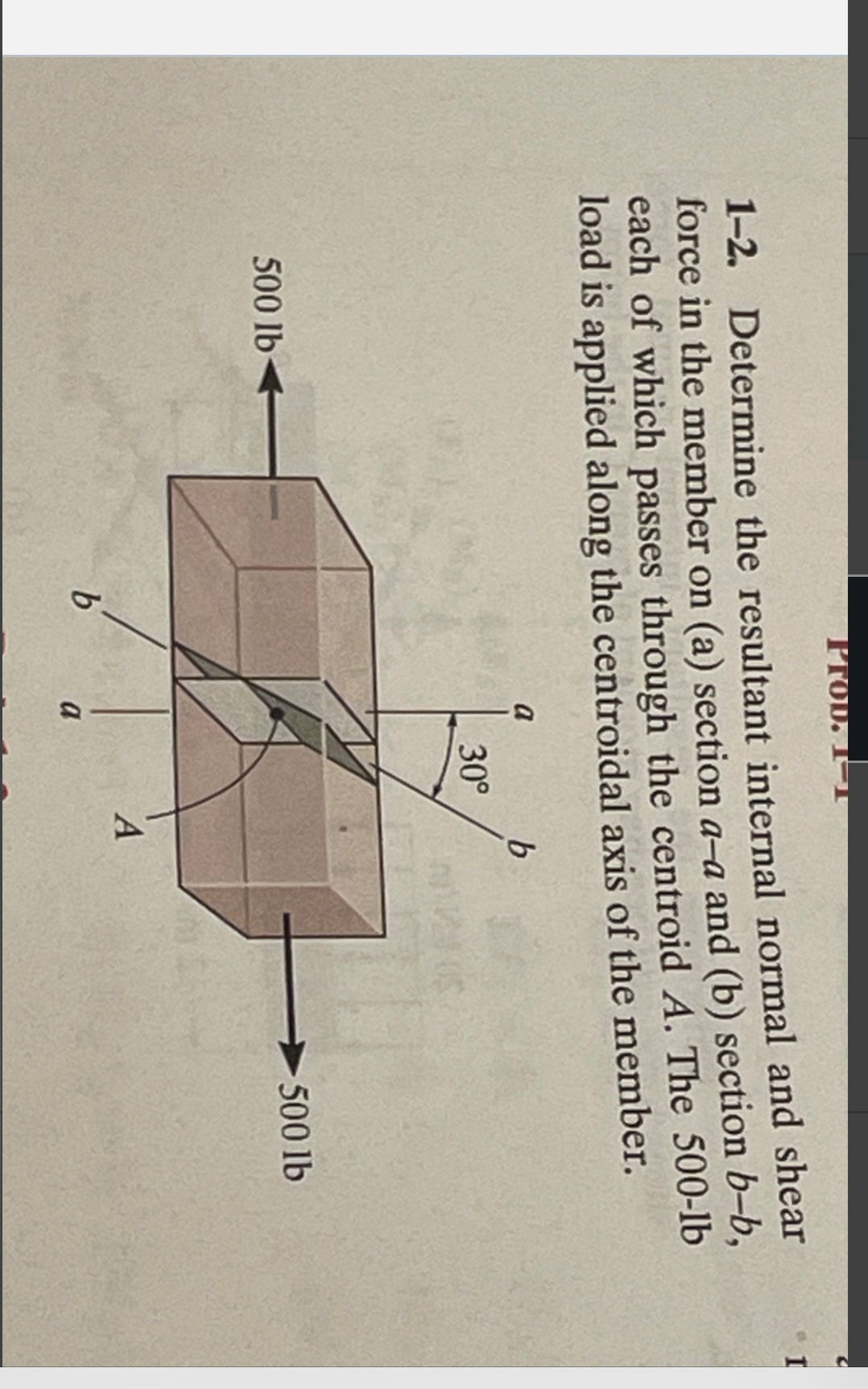 Solved 1-2. ﻿Determine the resultant internal normal and | Chegg.com