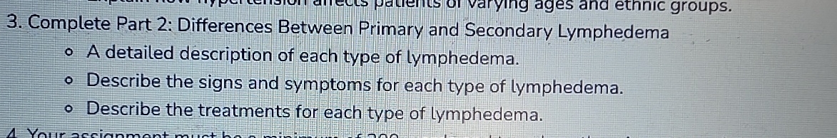 Solved Complete Part 2: Differences Between Primary and | Chegg.com
