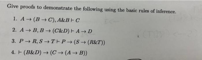 Give proofs to demonstrate the following using the | Chegg.com