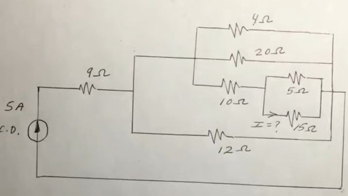 Solved Calculate the current in the 5 ﻿ohm resistor using | Chegg.com