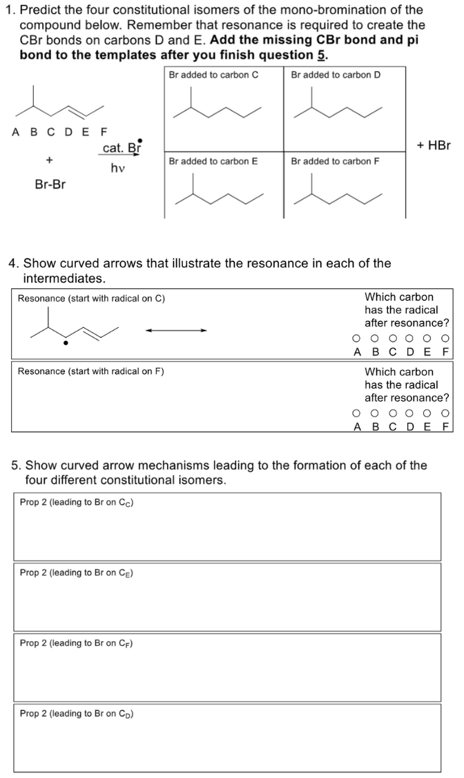 Solved 4. ﻿Show curved arrows that illustrate the resonance | Chegg.com