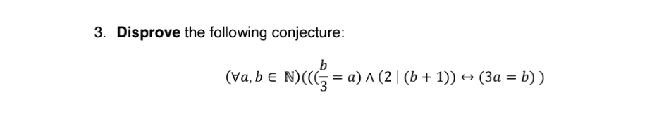 Solved Disprove the following conjecture: | Chegg.com
