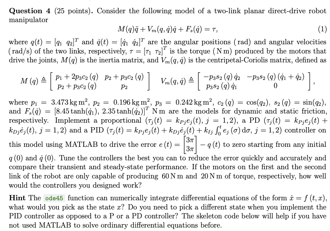 Solved Question 4 (25 points). Consider the following | Chegg.com Solved Question 4 (25 points). Consider the following | Chegg.com