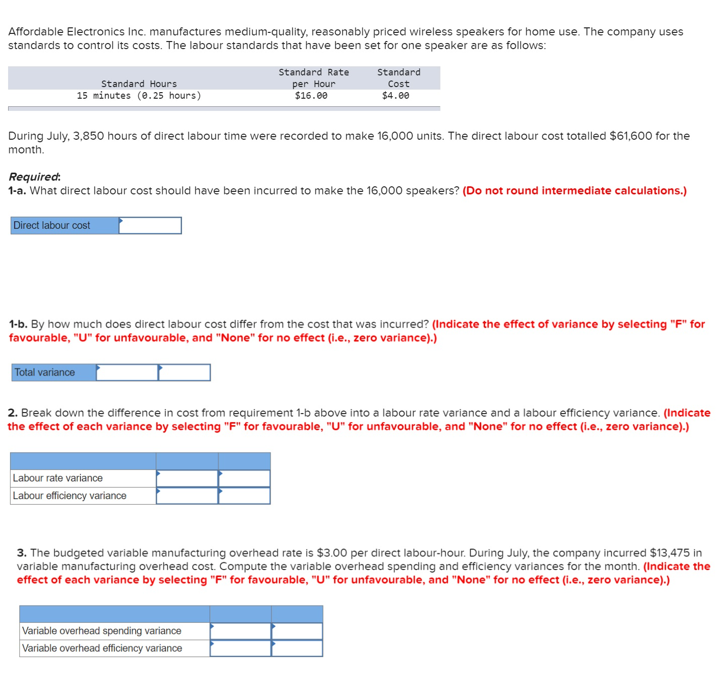 Solved Please just give the answers for all the parts. Thank | Chegg.com