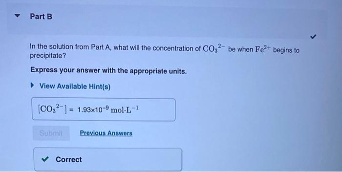 Solved A solution of Na2CO3 is added dropwise to a solution | Chegg.com