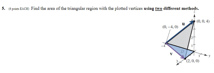 Solved (6 ﻿points EACH) ﻿Find the area of the triangular | Chegg.com