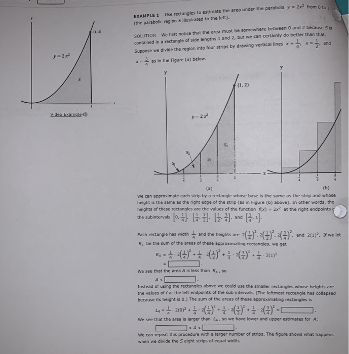 Solved EXAMPLE 1 Use rectangles to estimate the area under | Chegg.com