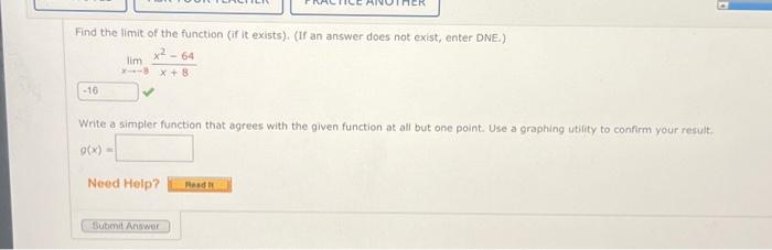 Solved Find the limit of the function (if it exists). (If an | Chegg.com