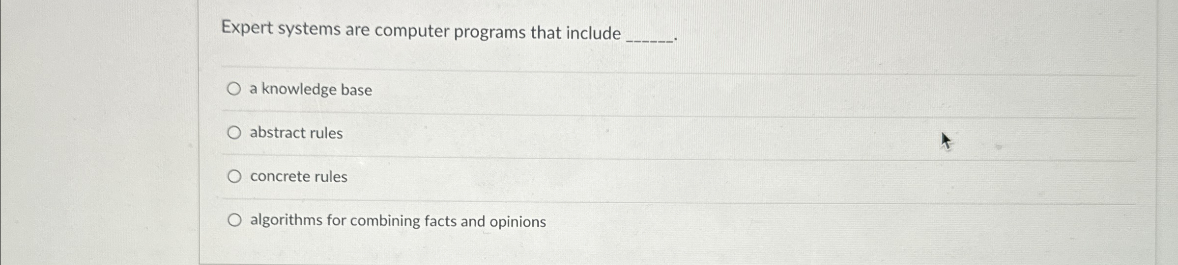 Solved Expert systems are computer programs that include q,a | Chegg.com
