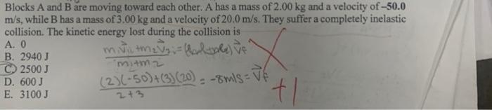 Solved Blocks A and B are moving toward each other. A has a | Chegg.com