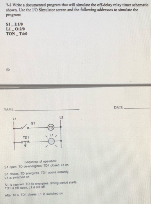 7-2 Write a documented program that will simulate the | Chegg.com