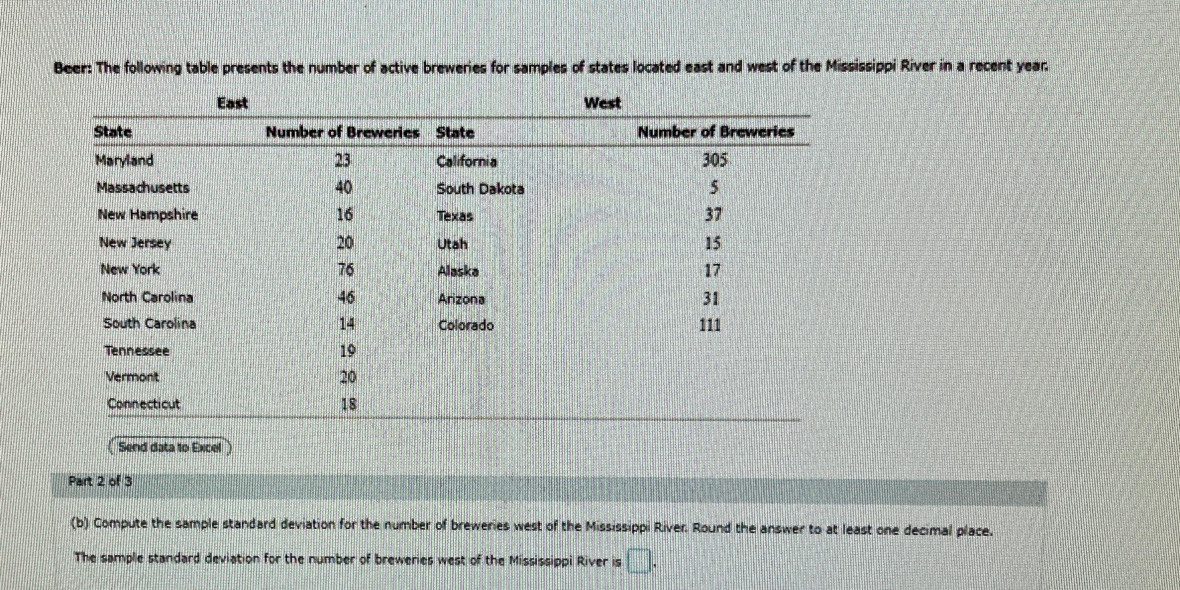Solved Eser: The following table presents the number of | Chegg.com