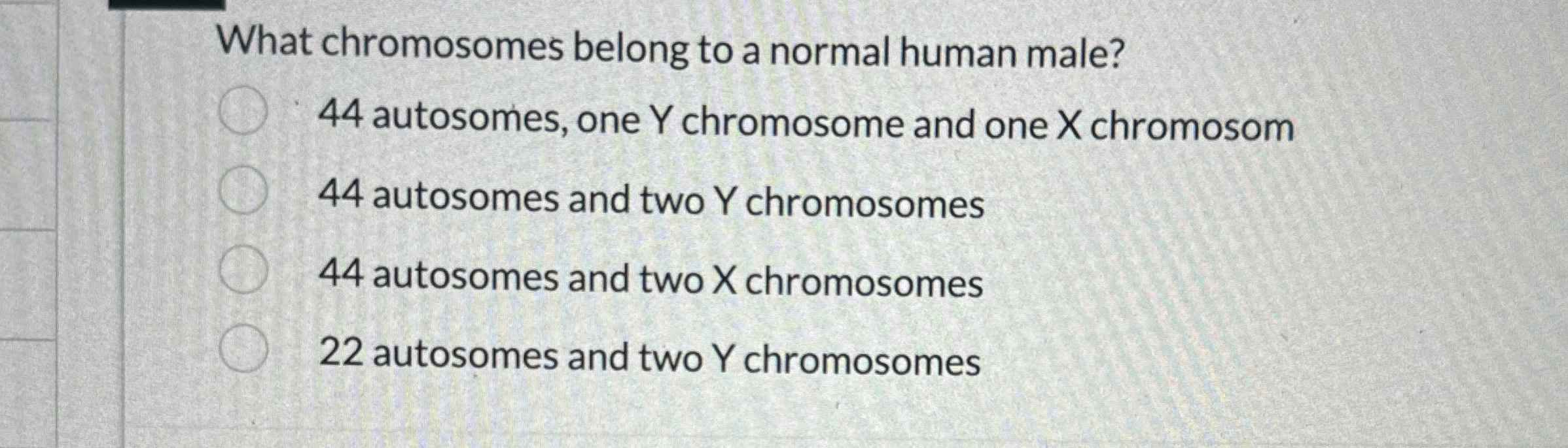 Solved What chromosomes belong to a normal human male?44 | Chegg.com
