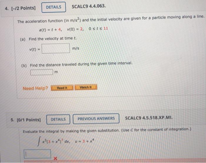 Solved 4. [-12 Points] DETAILS SCALC9 4.4.063. The | Chegg.com