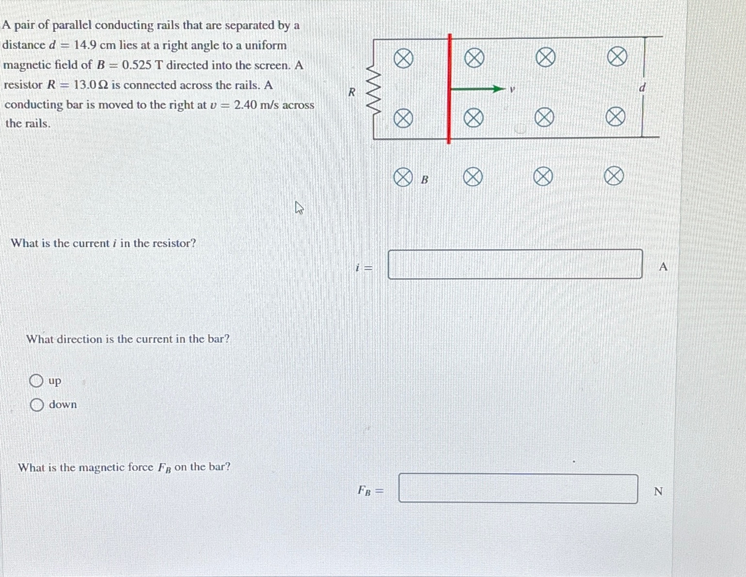 Solved A pair of parallel conducting rails that are | Chegg.com