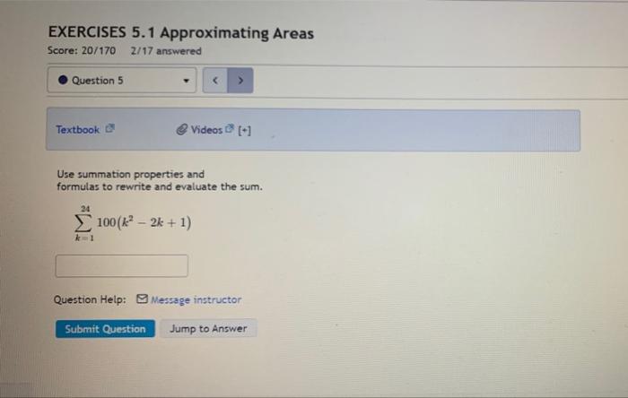 Solved EXERCISES 5.1 Approximating Areas Score: 20/170 2/17 | Chegg.com