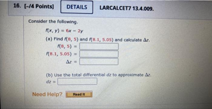 Solved Consider The Following F X Y 6x−2y A Find F 8 5