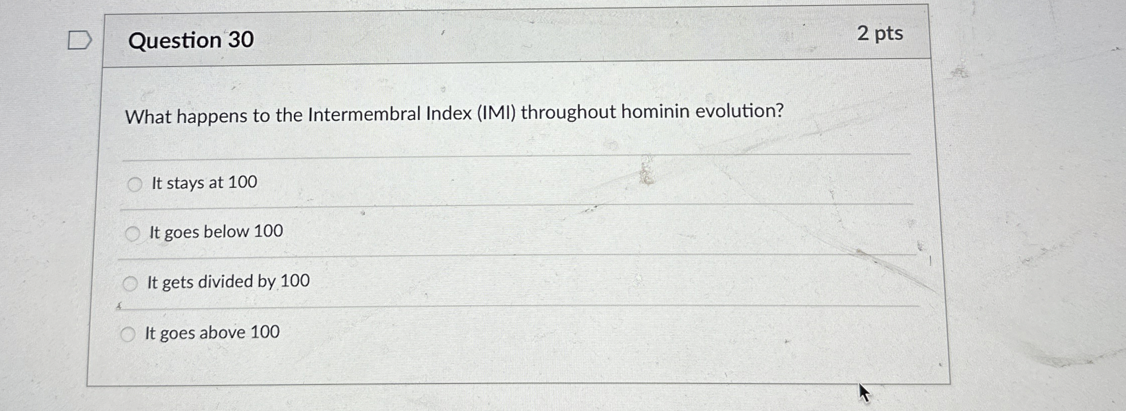 Solved Question 302 ﻿ptsWhat happens to the Intermembral | Chegg.com