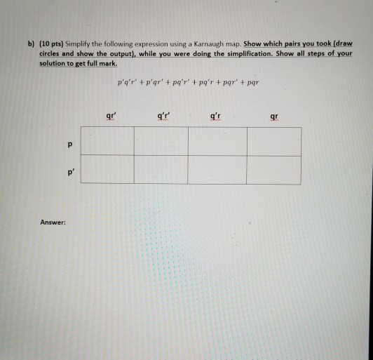 Solved Q3) (20 pts) a) (10 pts) Find the Boolean algebra | Chegg.com