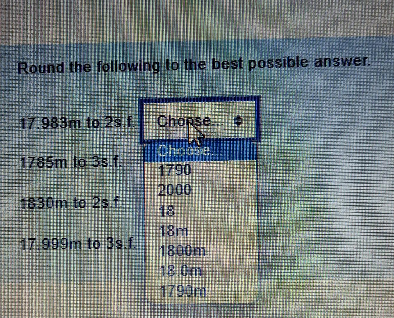 Solved Round the following to the best possible answer. | Chegg.com