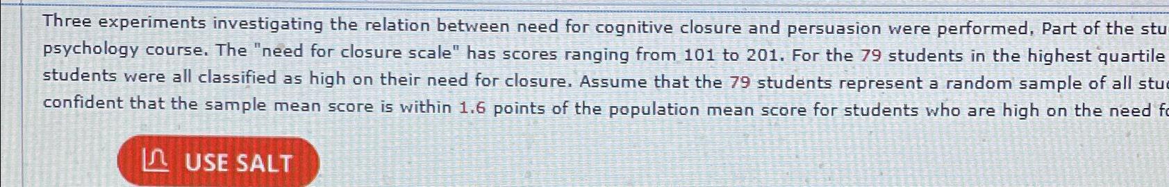 Three experiments investigating the relation between | Chegg.com
