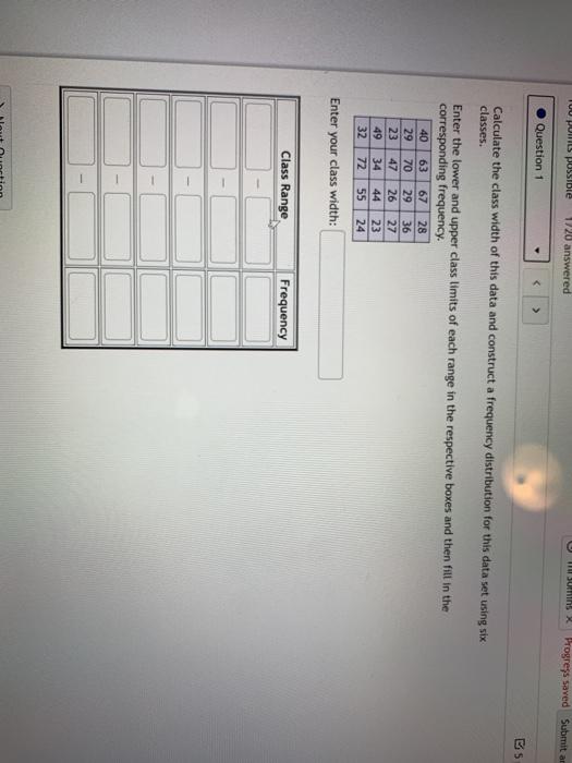 Solved 100 pollis possible 1720 answered Sun X Progress | Chegg.com