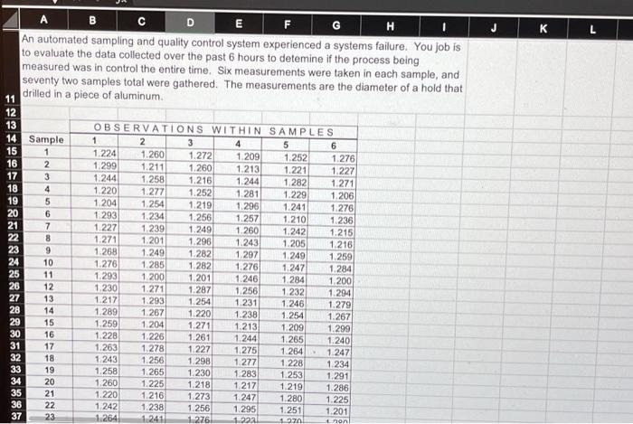 An automated sampling and quality control system | Chegg.com