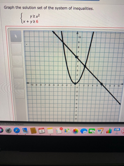 Solved Graph the solution set of the system of inequalities. | Chegg.com