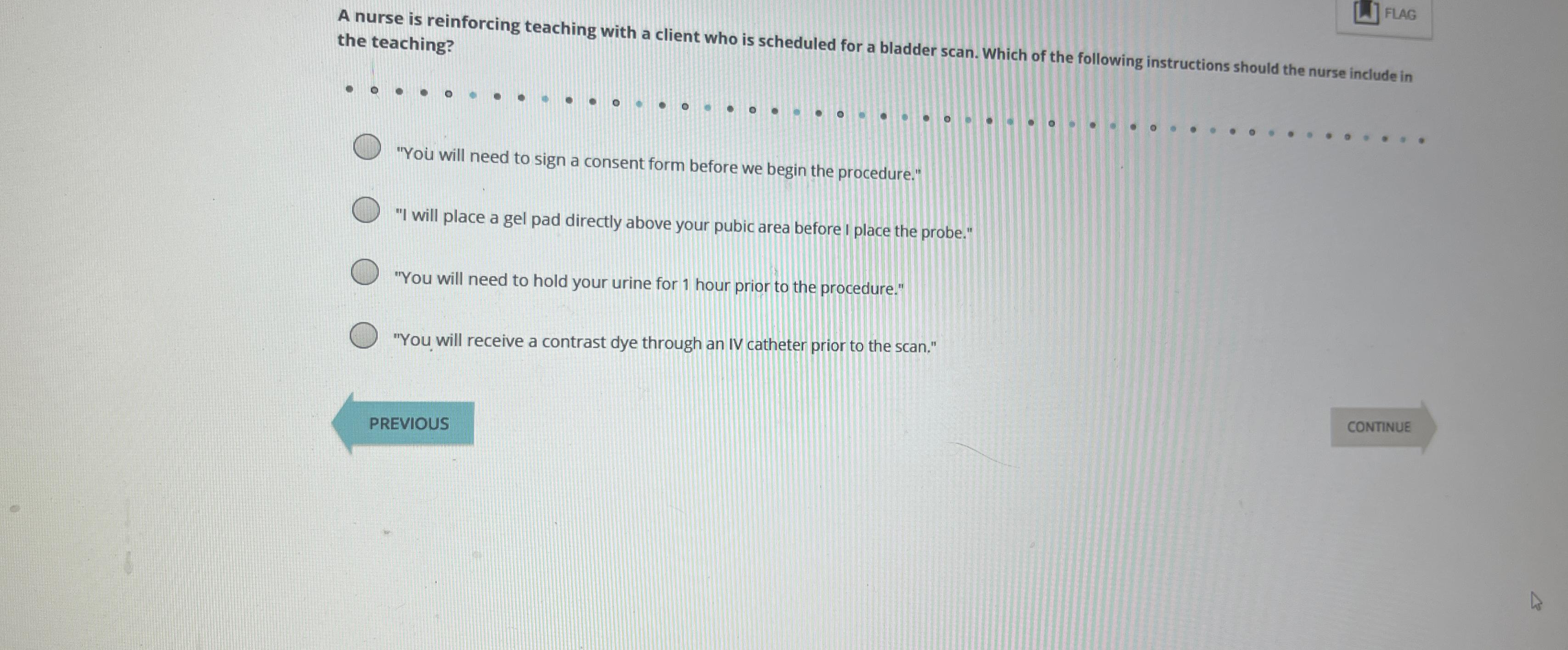 Solved A nurse is reinforcing teaching with a client who is | Chegg.com