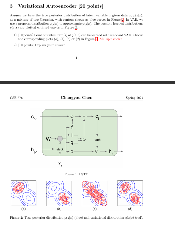 Solved 3 ﻿Variational Autoencoder [20 ﻿points]Assume we | Chegg.com