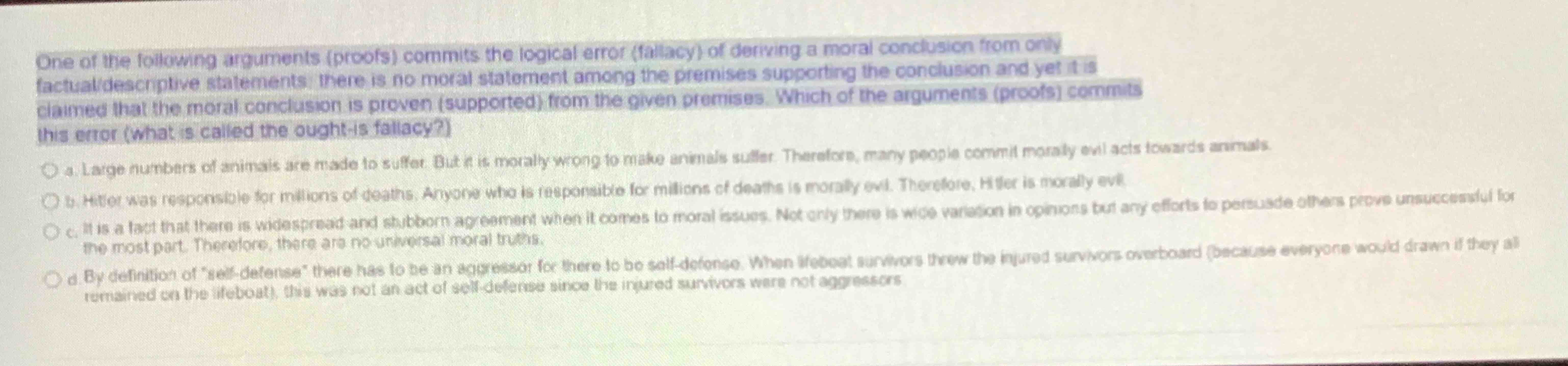 Solved One of the followng arguments (proofs) ﻿commits the | Chegg.com