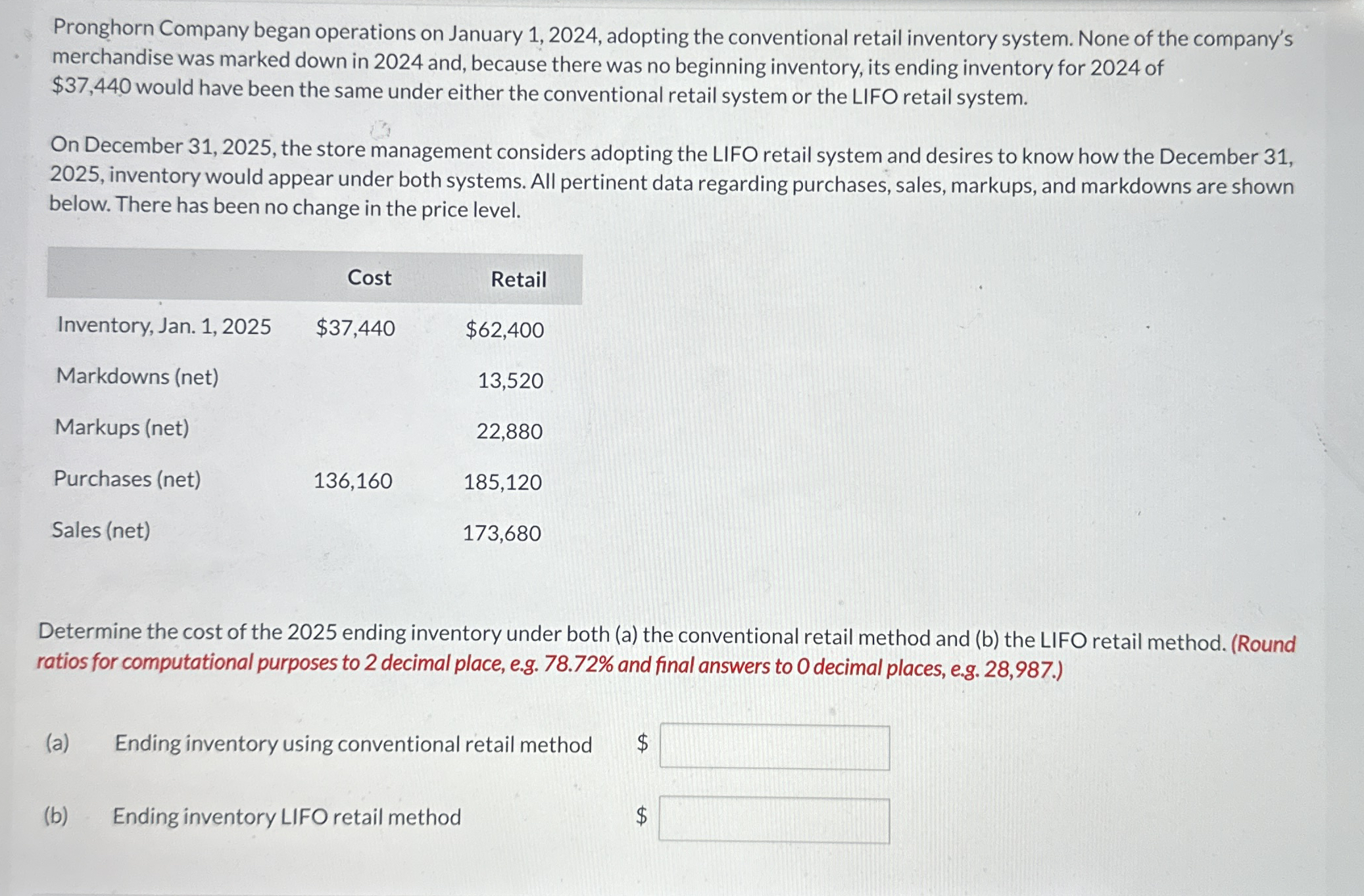 Solved Pronghorn Company began operations on January | Chegg.com