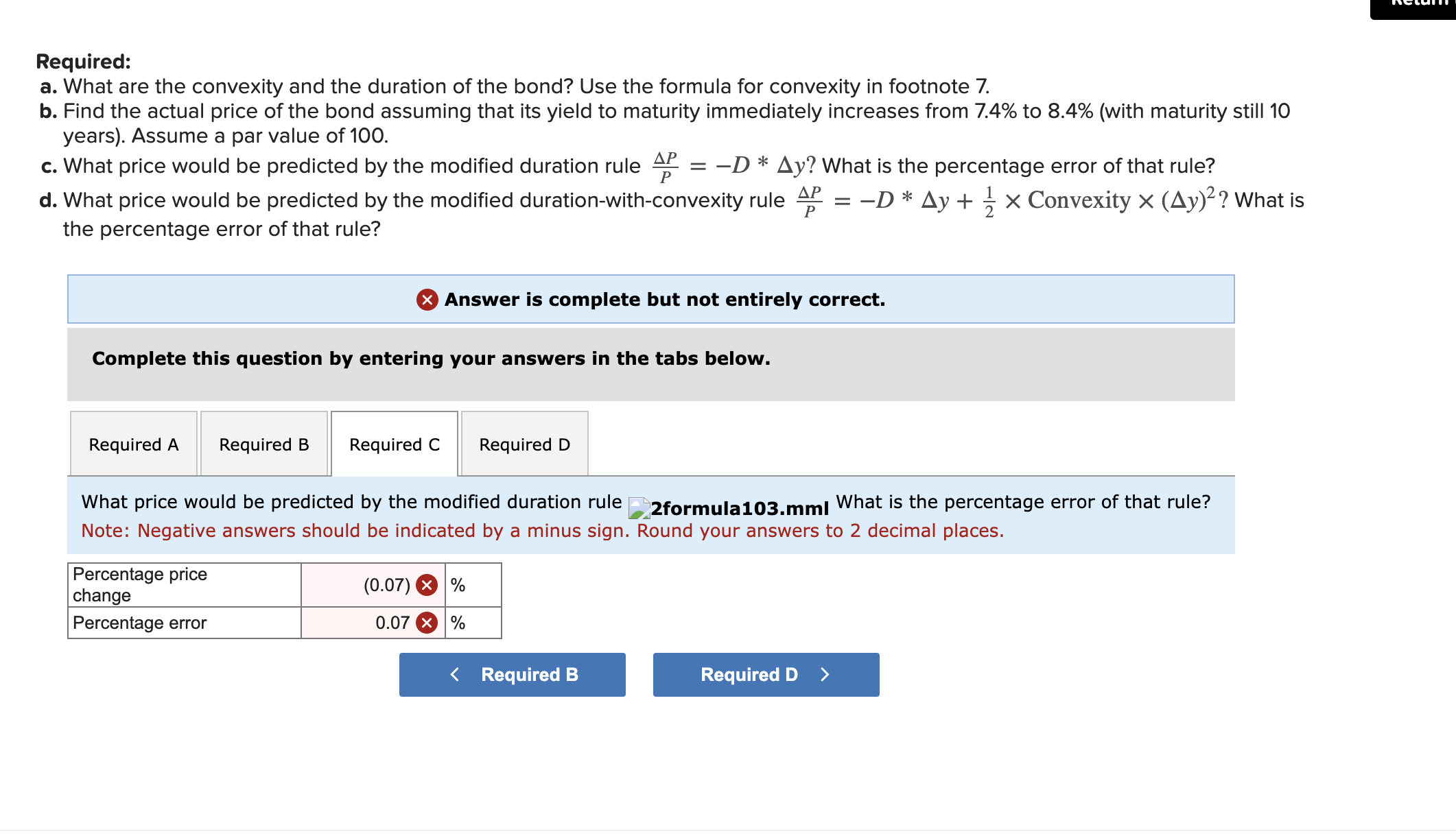 Required:a. ﻿What are the convexity and the duration | Chegg.com