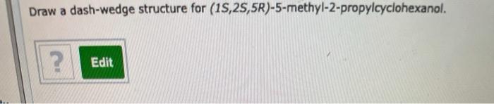 Solved Draw a dash-wedge structure for | Chegg.com