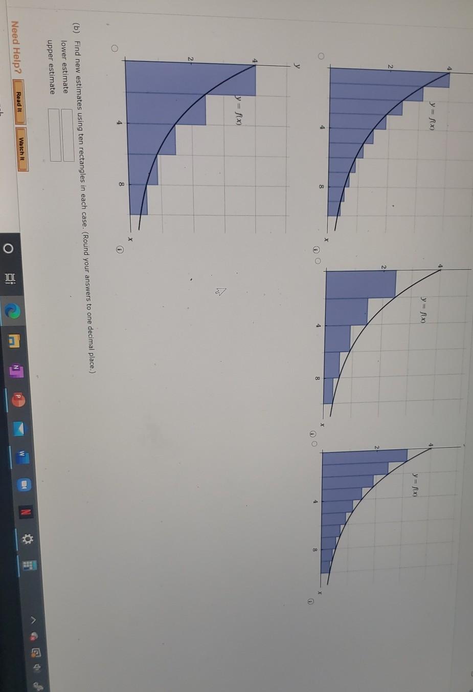 Solved Unless specified, all approximating rectangles are | Chegg.com