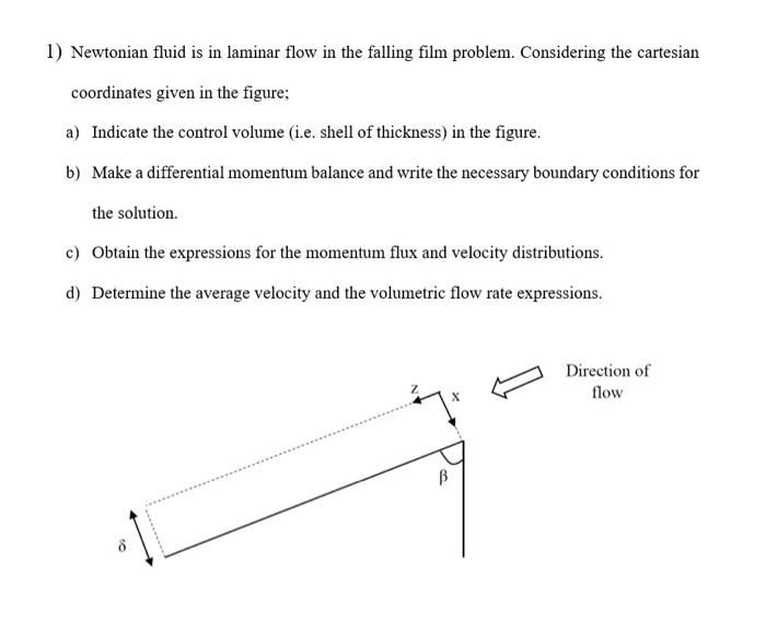 Solved Fluid mechanics question. Please answer the question | Chegg.com