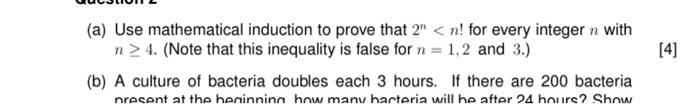 Solved (a) Use mathematical induction to prove that 2n | Chegg.com