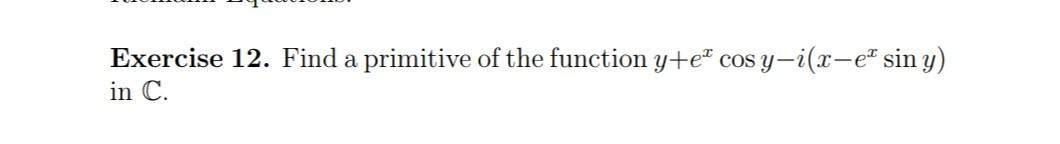 Solved Exercise 12. Find a primitive of the function | Chegg.com