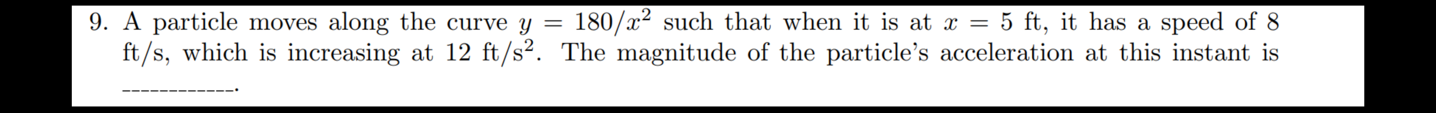 Solved A particle moves along the curve y=180x2 ﻿such that | Chegg.com