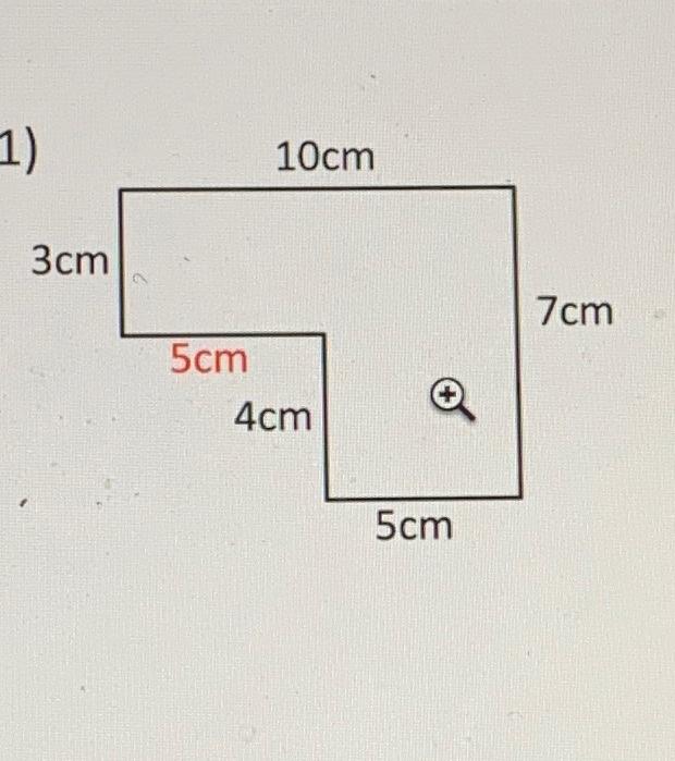 Solved 1) 10cm 3cm 7cm 5cm 4cm 5cm | Chegg.com
