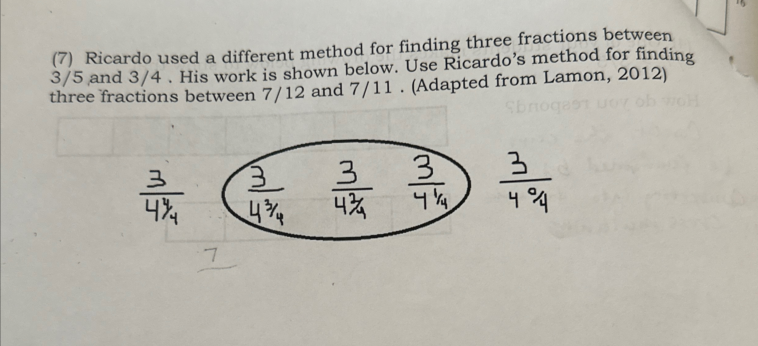 Solved (7) ﻿Ricardo used a different method for finding | Chegg.com