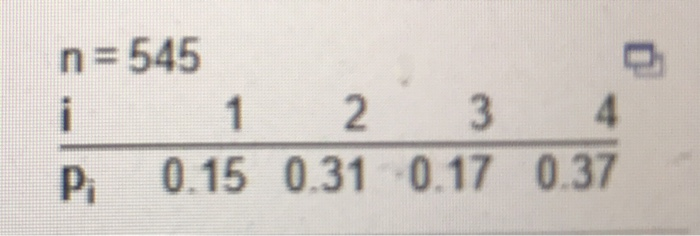 Solved Determine The Expected Count For Each Outcome The