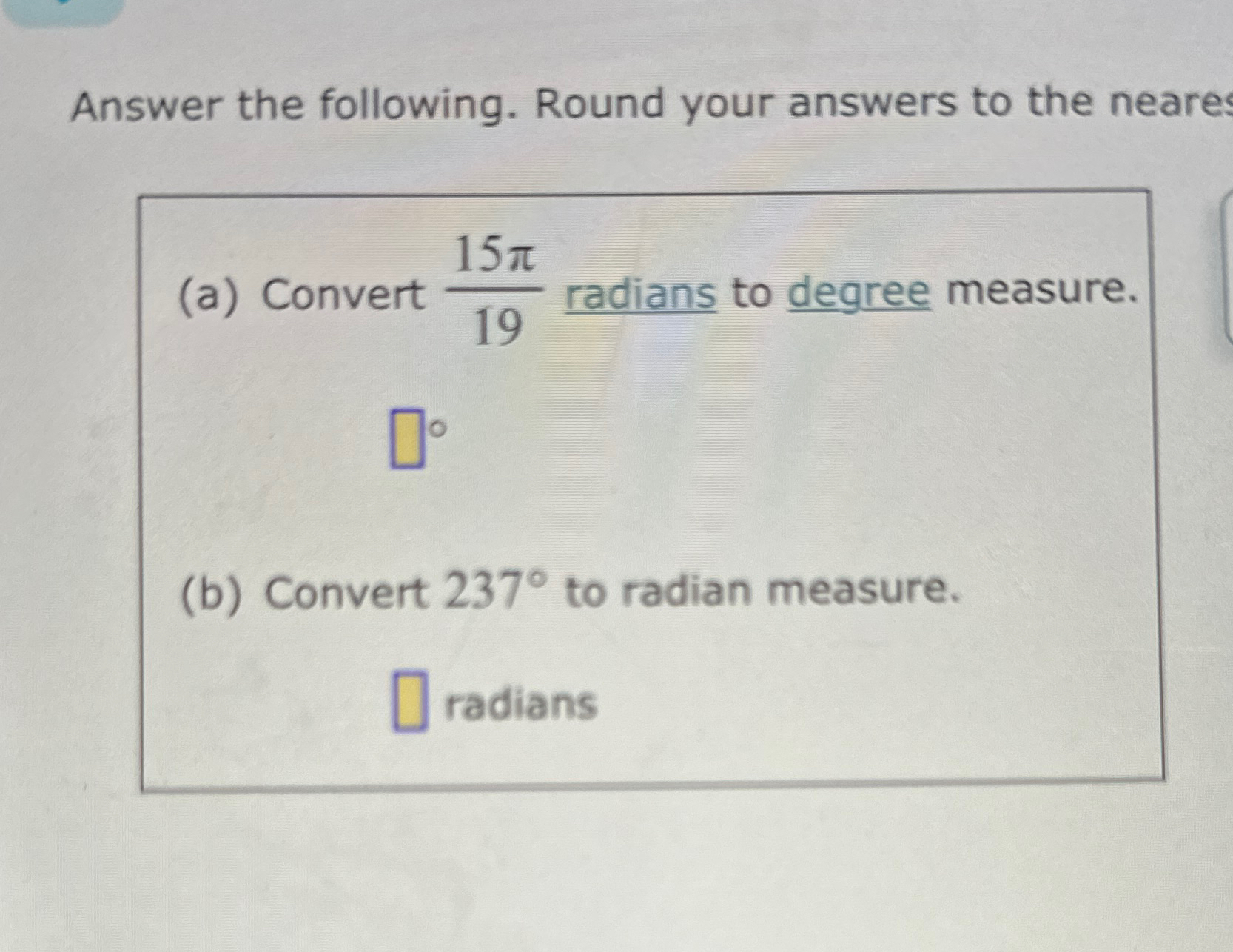 Solved Answer the following. Round your answers to the | Chegg.com