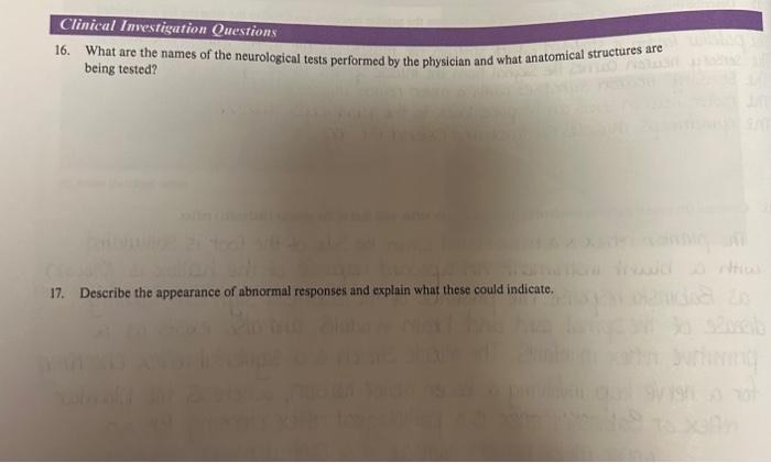Solved Clinical Investigation: after reading the clinical | Chegg.com