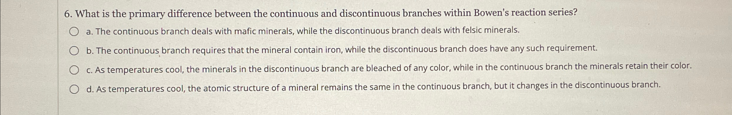 Solved What is the primary difference between the continuous | Chegg.com