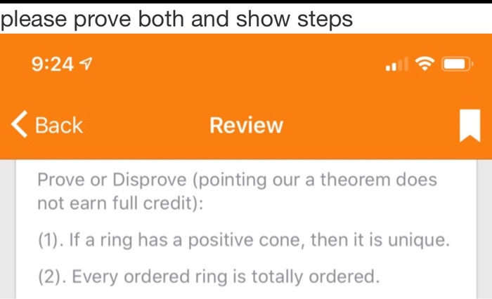 Solved please prove both and show steps 9:24 1