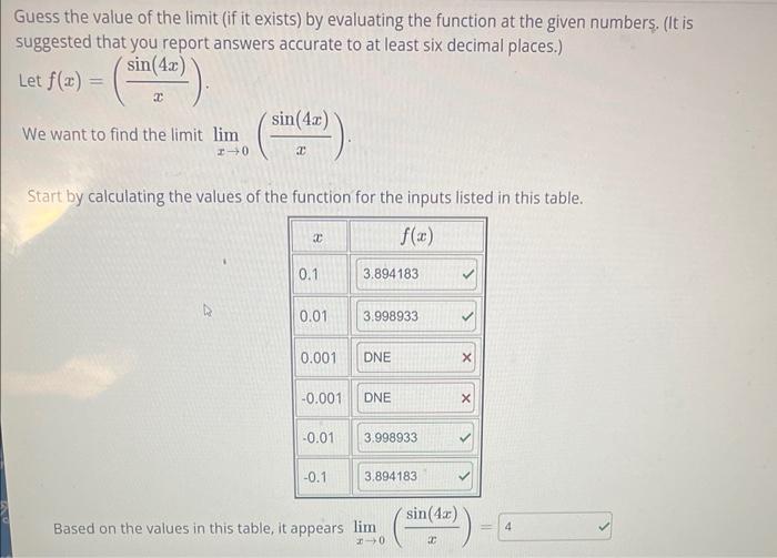 Solved Guess the value of the limit (if it exists) by | Chegg.com