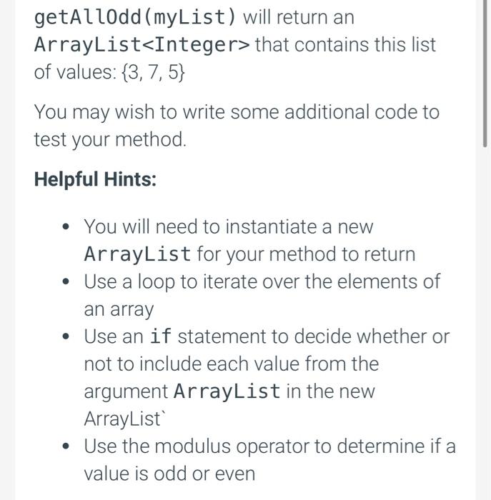 Solved - Write a method that takes an argument and returns a | Chegg.com